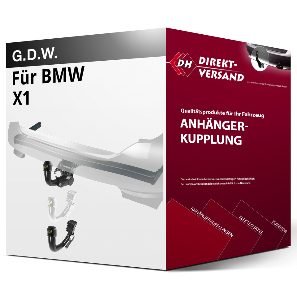 Für BMW X1 Typ E84 (G.D.W.) Anhängerkupplung vertikal abnehmbar neu ...