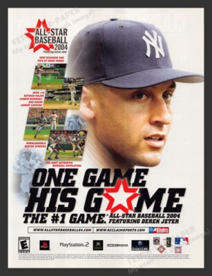 All-Star Baseball 2004 Derek Jeter 2000s Video Game Print Advertisement ...