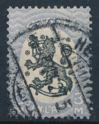 Finland Used 3mk Stamp 1926 - 1917 Lion Type - Swastika Watermark W2 ...
