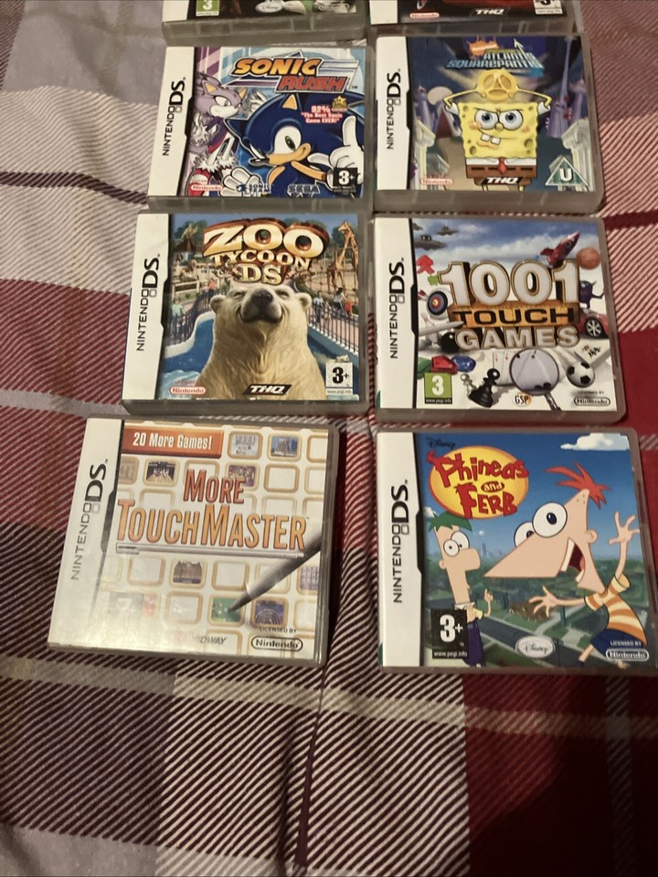 Nintendo DS Games Bundle SpongeBob Sonic Toy Story 3 Cars Zoo Tycoon ...