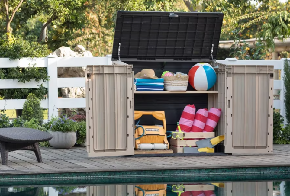 Outdoor Garden Storage Shed, Keter Store It Out Midi 880L Storage Box ...