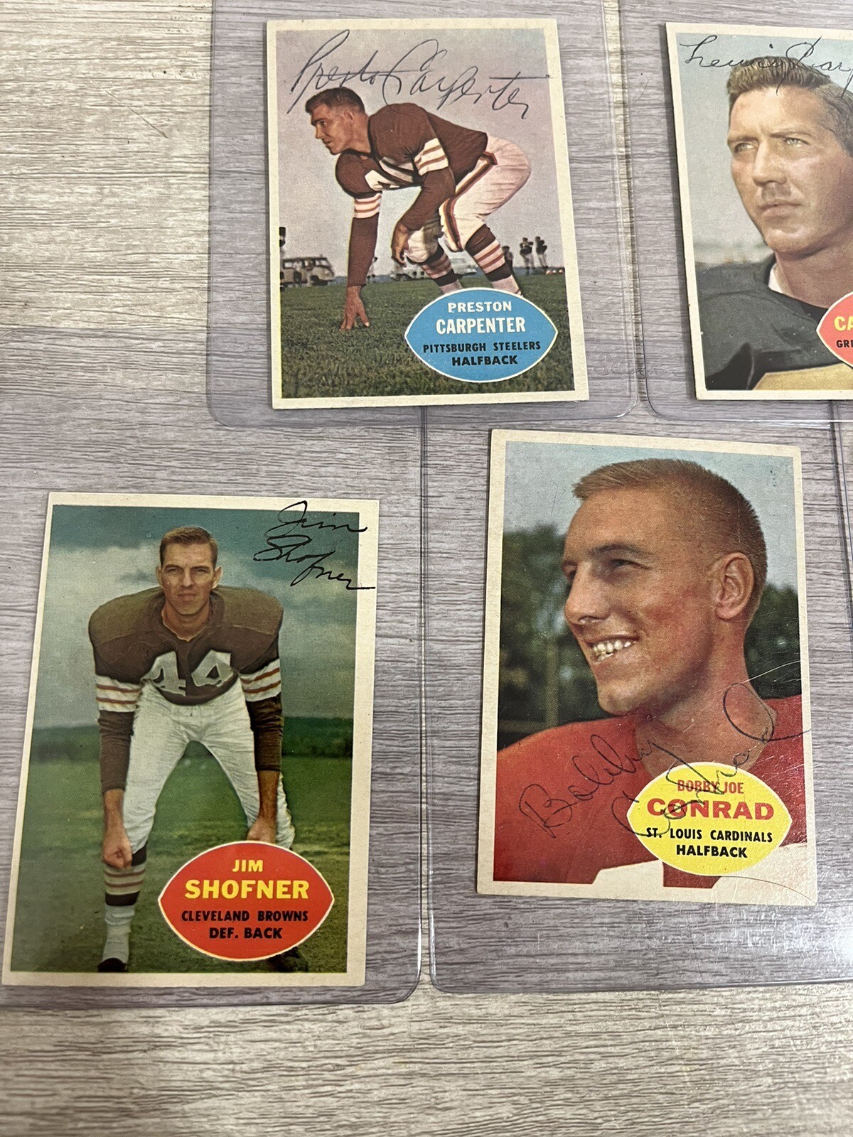 Vintage Signed Auto Football Card Lot Of 7 - 1960 & 1968 Topps V6 | eBay