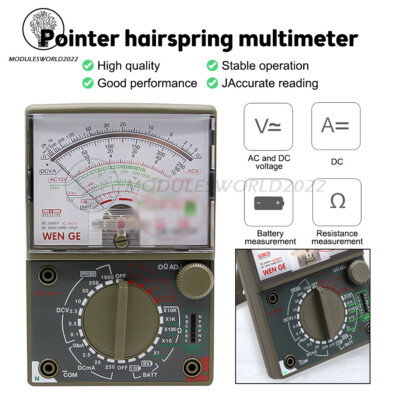 DE-960TR Analogue Meter Multimeter Multitester Resistance Current DC AC ...