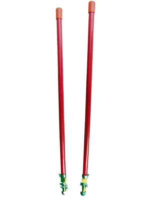 2 NEW RED / ORANGE SNOW PLOW MARKER SET GUIDE STICKS BLADE MARKERS 16 ...