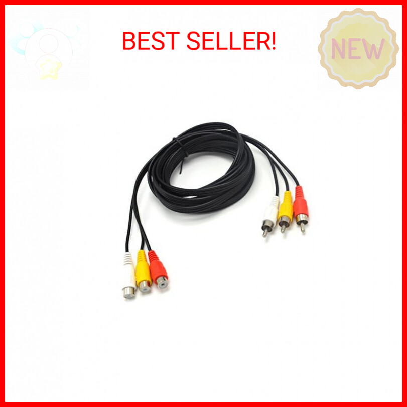 Padarsey® 10ft 3RCA Male to Female Audio Composite Extension Video ...