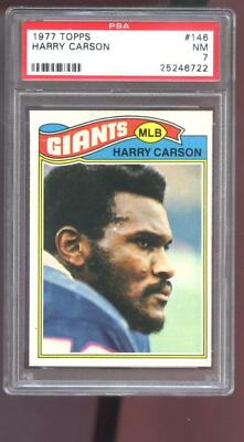 1977 Topps #146 Harry Carson ROOKIE RC PSA 7 Graded Football Card NFL ...