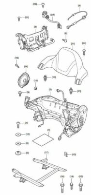 2018-2019 HONDA Gold Wing GL1800 OEM Trunk Installation Kit 08L73-MKC ...