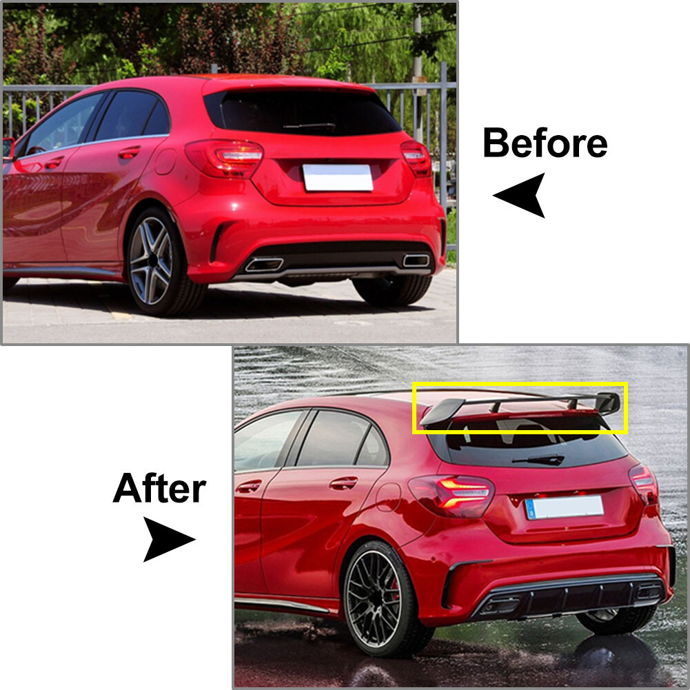 Rear Trunk Spoiler Roof Wing Set For Mercedes Benz A Class W176 A160 ...
