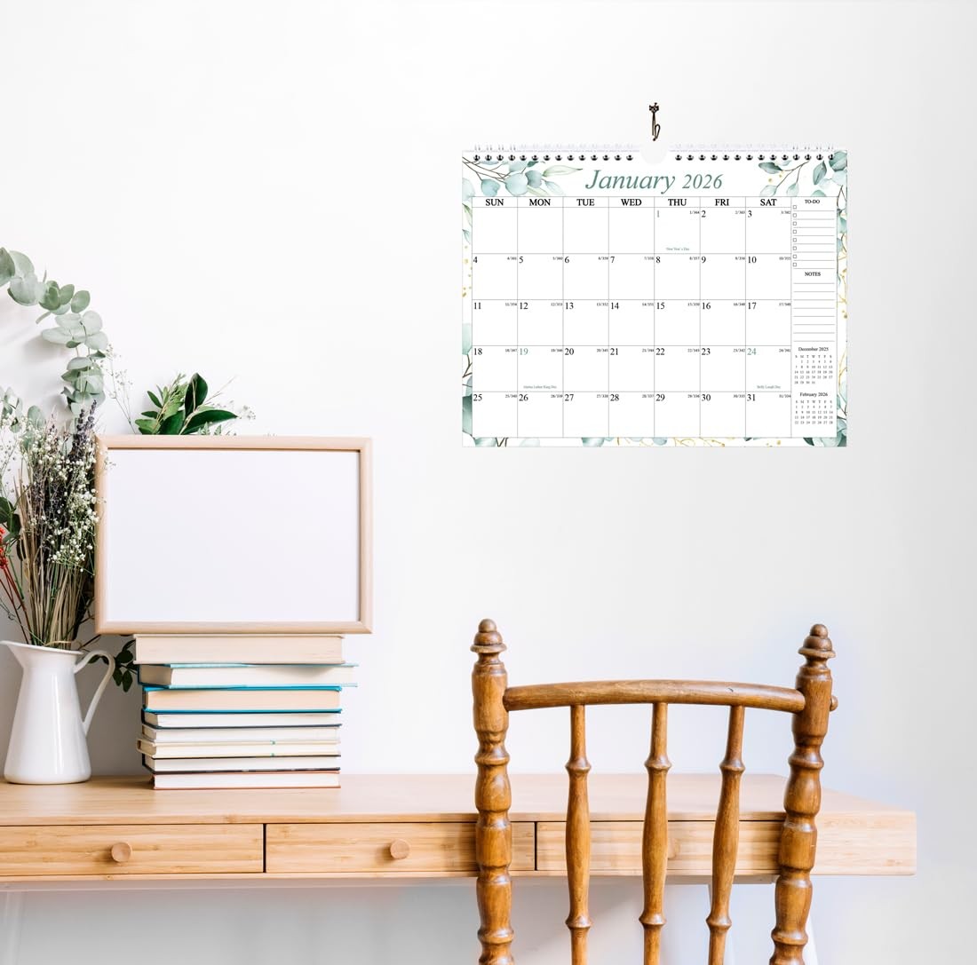 Calendar 2026-12 Months Wall Calendar from January 2026 to