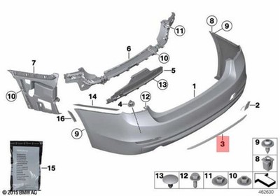 Genuine BMW F30 F31 316d 318d 318dX 318i 320d ed Trim Strip Black ...