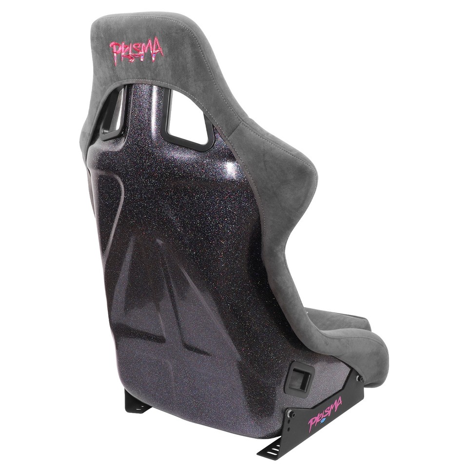NRG Innovations Prisma Gun Metal Alcantara FRP Fixed Back Bucket Racing ...