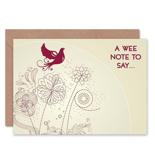 Wee Note To Say Ornate Blank Greeting Card With Envelope | eBay Australia