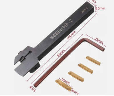 MGEHR1010-2 10mm Lathe Turning Tool Holder+4pcs/ MGMN200 Grooving Cut ...