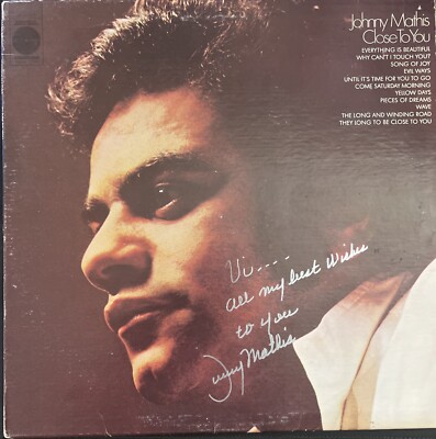 Johnny Mathis Close To You Autograph Album Signed Record Vinyl JSA COA ...