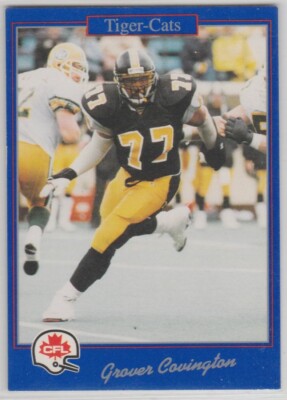 1991 Jogo #101 Grover Covington Hamilton Tiger-Cats Johnson C. Smith ...