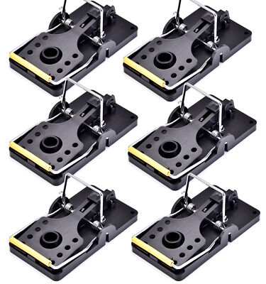 6x MOUSE TRAPS - Spring Snap TRAP High Power Sprung trap Vermin / Pest ...