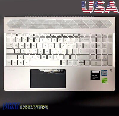 HP Pavilion 15-CS 15CS 15.6" Upper Case Palmrest W/ Keyboard L24752-001 ...