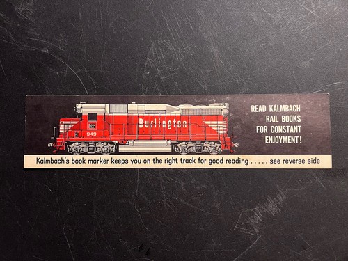 Kalmbach's Railroad Book Marker Burlington 949 Diesel Locomotive | eBay