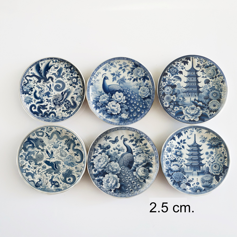 Miniatures Ceramic Delft Blue Plate Chinoiserie Collectors Dollhouse ...
