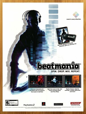 2006 Beatmania PS2 Playstation 2 Vintage Print Ad/Poster Video Game ...