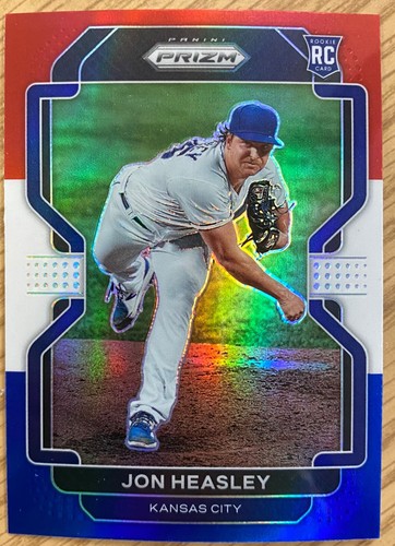 2022 Panini Prizm Baseball Red White & Blue Prizm #167 John Heasley RC ...