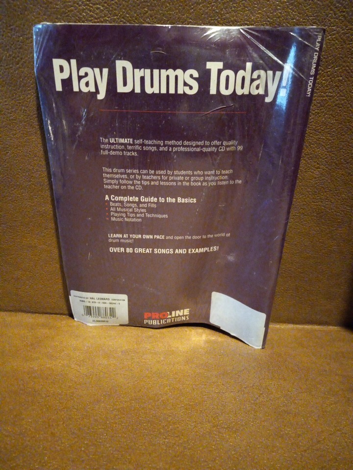 Proline Play Drums Today! (Book/DVD Pack) [Sheet music] Proline **NEW ...