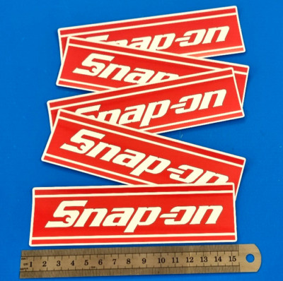 SNAP ON TOOLS Stickers Decals "SET OF 5" 7 YEAR VINYL INDOOR-OUTDOOR ...