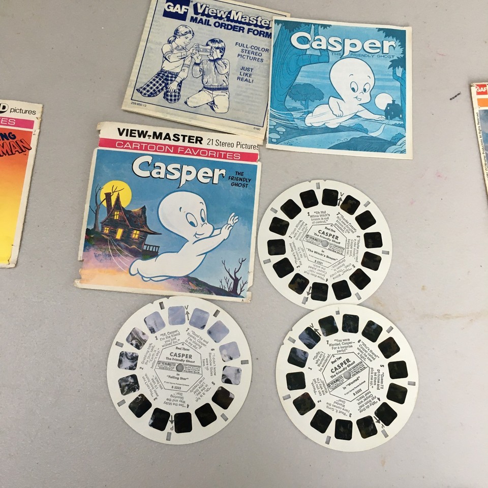view master lot spider man , lone ranger, batman , casper , chips, swat ...