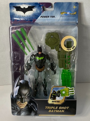 Batman The Dark Knight Mattel Power Tek TRIPLE SHOT BATMAN Figure NEW ...