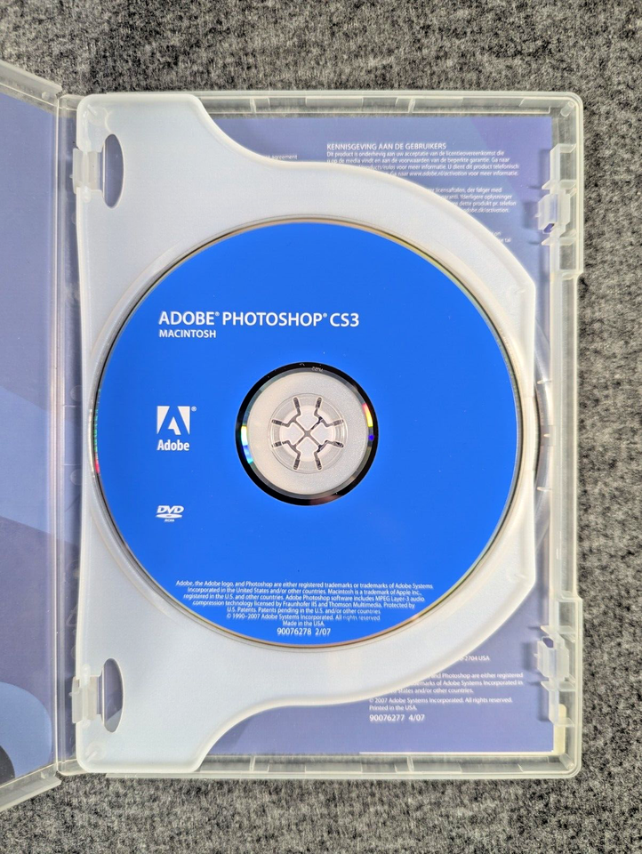 Adobe Photoshop CS3 For Macintosh With Serial Number Key - EUC ...