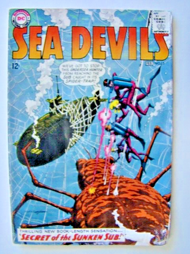 Sea Devils #15 Russ Heath Cover Art Skin Diving Daredevils DC Comics ...