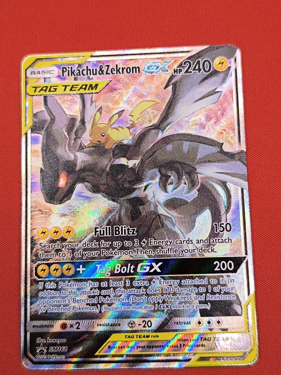 Pikachu & Zekrom Tag Team GX SM168 Alternate Full Art Holo Pikachu & Zekrom Tag Team GX SM168 Alternate Full Art Holo