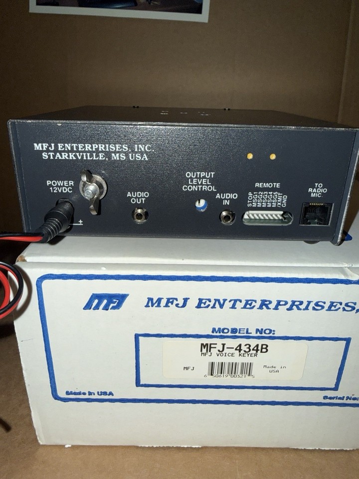 MFJ MFJ-434B Voice Keyer Record Playback External/Internal Mic Input | eBay