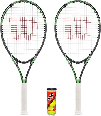 2 x Wilson Tour Tennis Rackets including 3 Tennis Balls | eBay