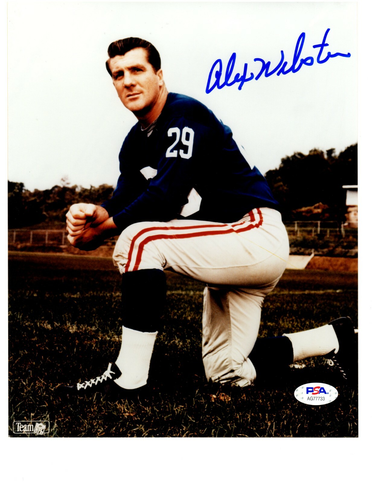 Alex Webster autographed signed 8x10 photo NFL New York Giants PSA COA ...