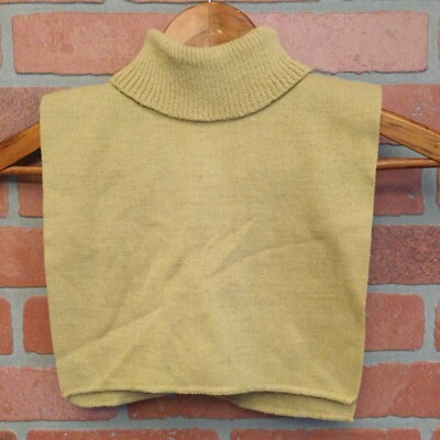 Vintage Stone & Thomas Rib Knit Turtleneck Dickey Neck Warmer Back Zip ...