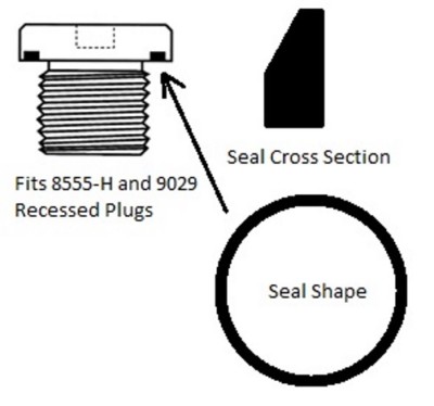AF ED3/8X - EOlastic Seal Ring for G 3/8 (Male 3/8" BSPP) Recessed Plug ...