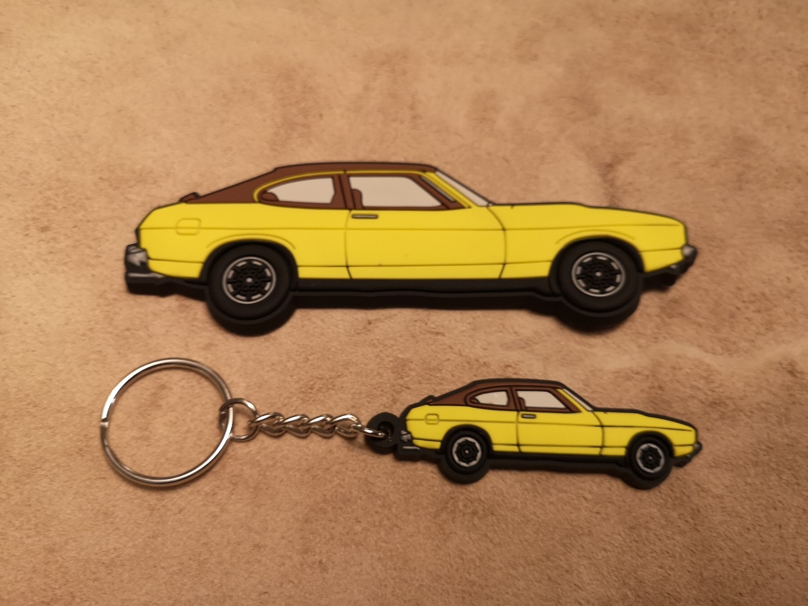 Ford Capri Mk2 Keyring / Tool Box Magnet Yellow | eBay UK