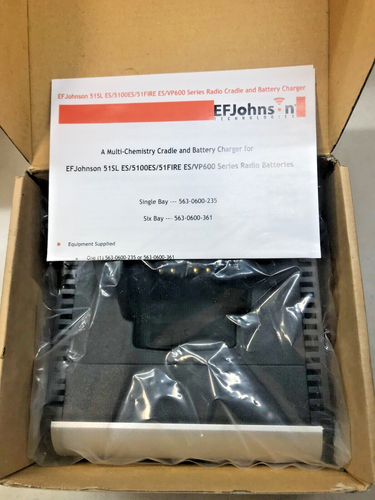 EF Johnson 563-0600-235 Single Bay Viking Lithium Charger New OEM | eBay