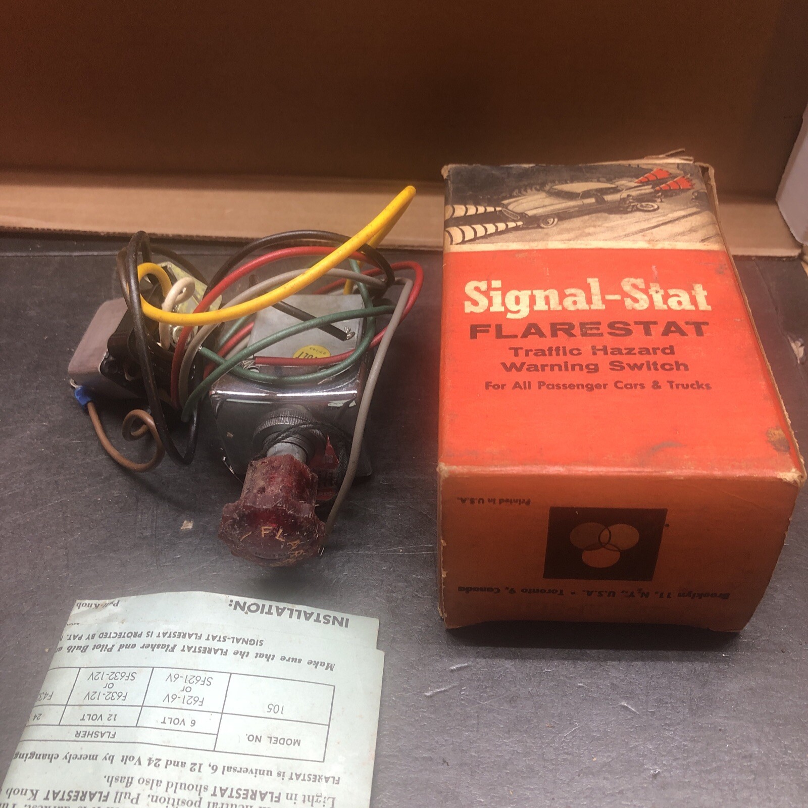 1950S Chevy Ford Plymouth Signal Stat Flarestat Chrome Hazard Warning ...