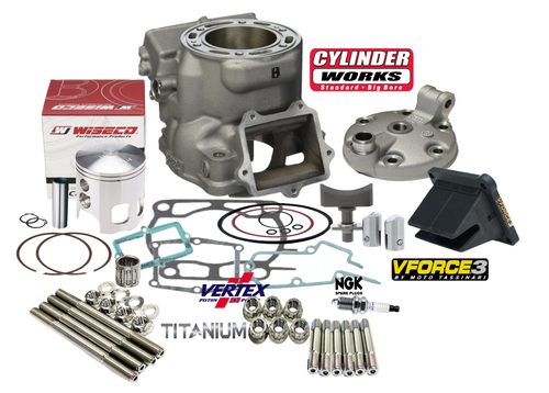 YZ250 YZ 250 250X Top End Rebuild Kit V Force 3 Reeds Cylinder Head ...