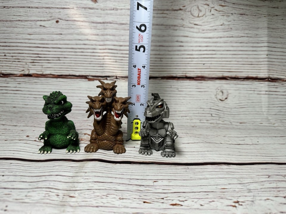 2003 Toy Vault Godzilla Mini Bobblers Godzilla Ghidorah Mecha Godzilla ...