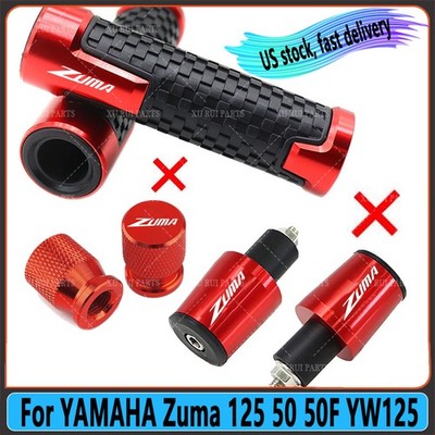 Red - Motorcycle Handlebar Hand Grip Handle Bar End For YAMAHA Zuma 125 ...