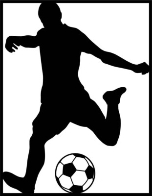 Football Player Wall Art - DXF SVG DWG PDF Vector CNC Plasma Laser ...