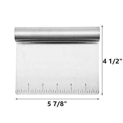 2 Pcs Stainless Steel Food Scraper and Chopper Large Griddle Spatula ...