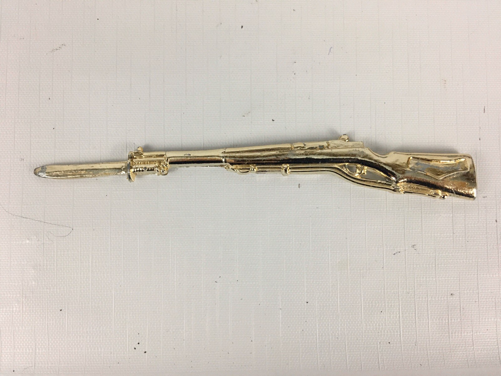 8.5" Cast Metal RIFLE Gun w BAYONET Toy Statue Desktop Letter Opener ...