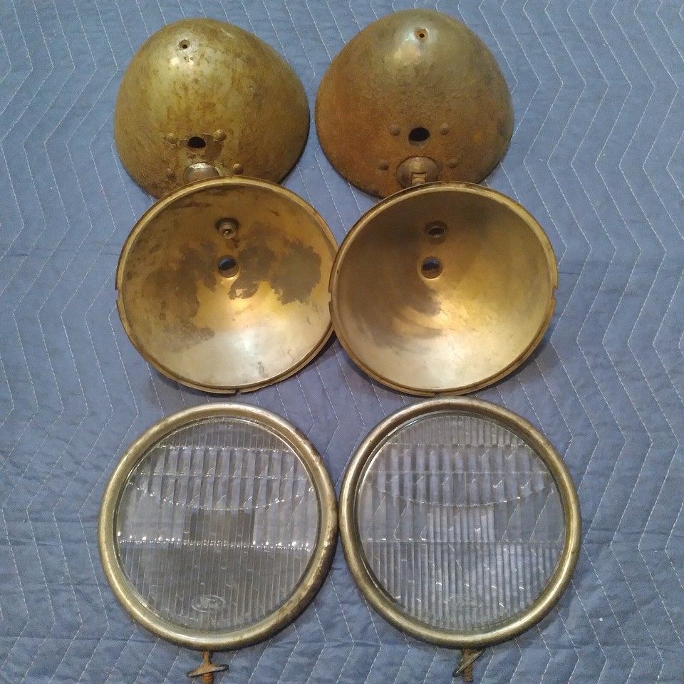 1928-1929 Ford Model A Headlights Head Light Lamp Lens Hotrod Hot Rat ...