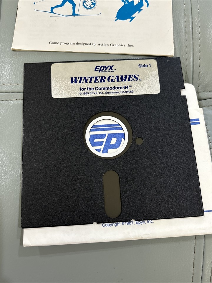 VTG 1984 / 1985 EPYX SUMMER & WINTER GAMES Commodore 64 Disks & Manuals ...