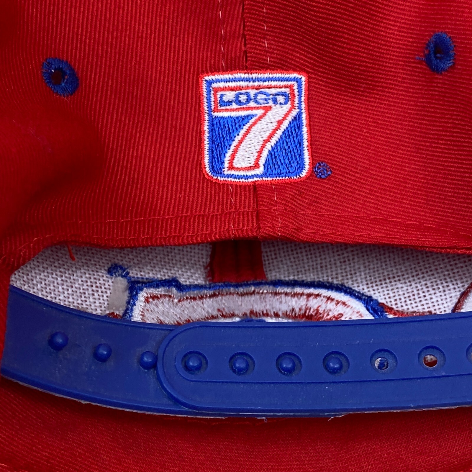 Vintage Logo 7 Montreal Canadiens Hat Snapback Red Spell Out Daigneault Signed | eBay