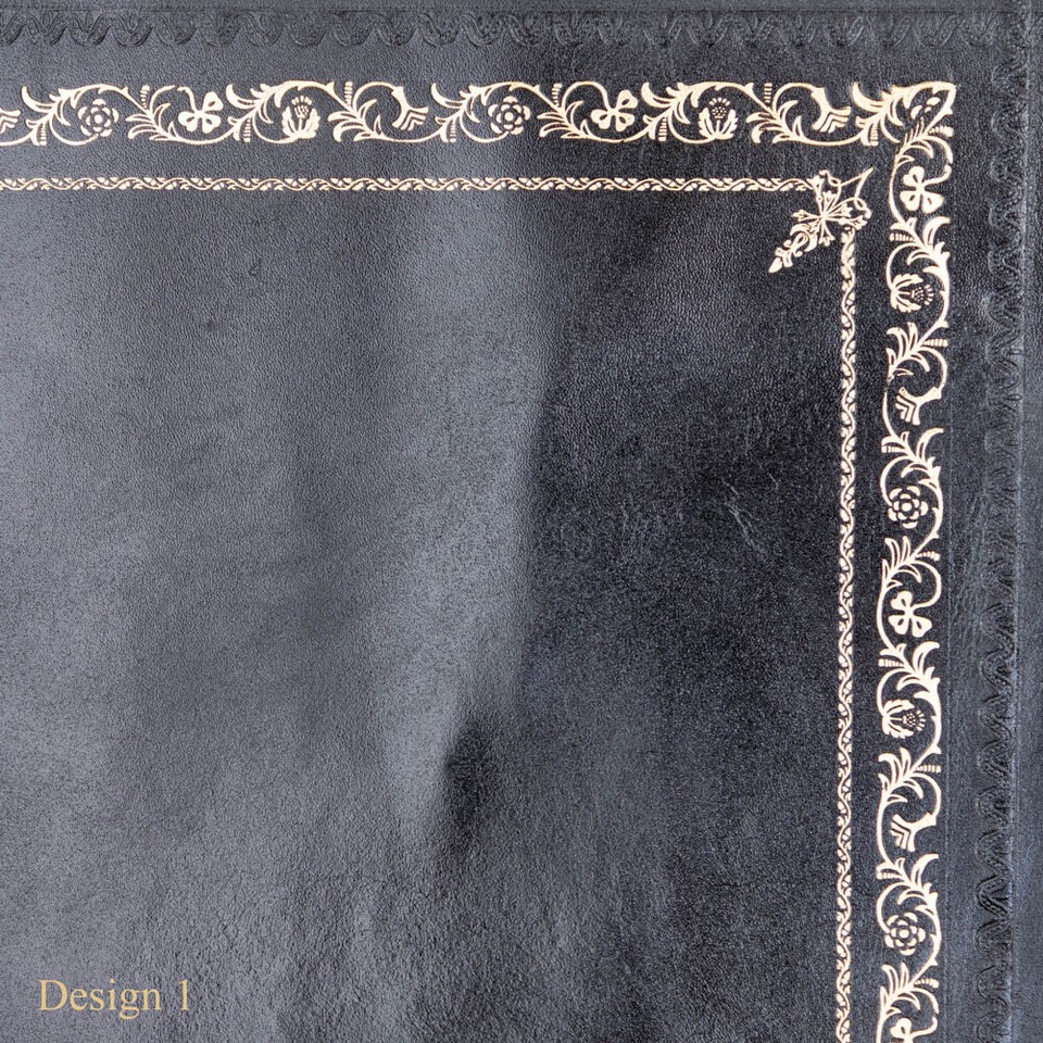 Green Calf Replacement Leather Insert Desk Writing Tables Bureaus Gold ...